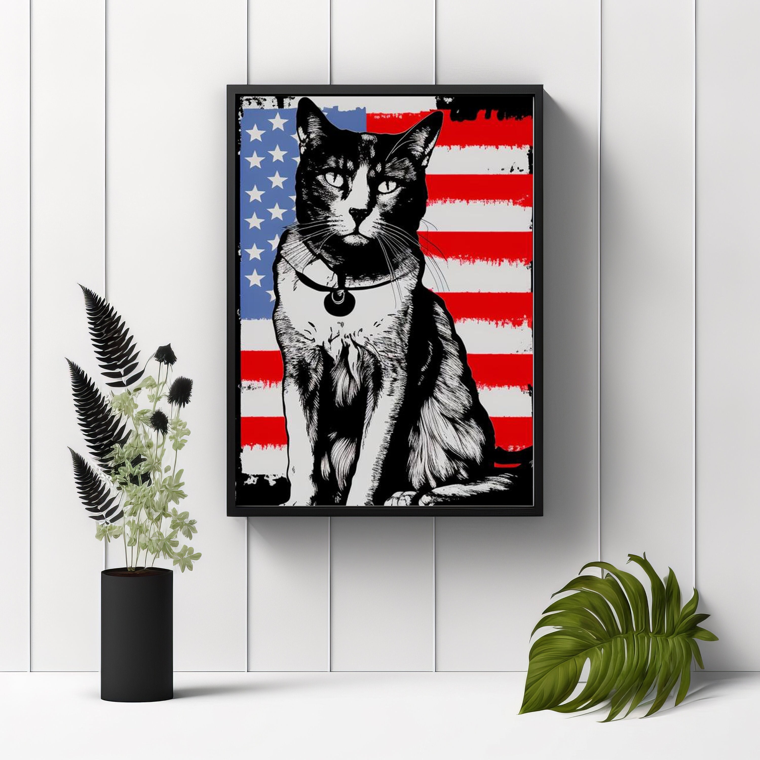 Patriotic Cat Art
