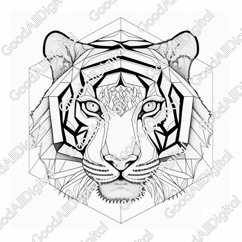 Tiger Coloring Book Pages for Tiger Enthusiasts for Kids - Etsy