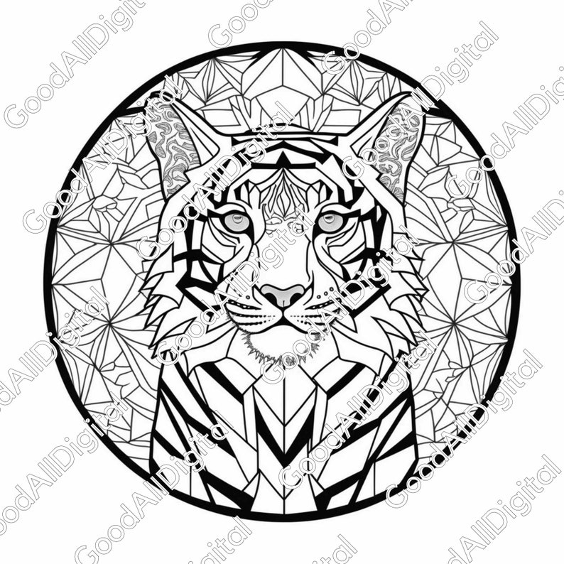 Tiger Coloring Book Pages for Tiger Enthusiasts for Kids - Etsy