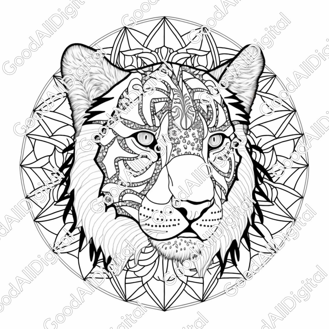 Tiger Coloring Book Pages for Tiger Enthusiasts for Kids - Etsy