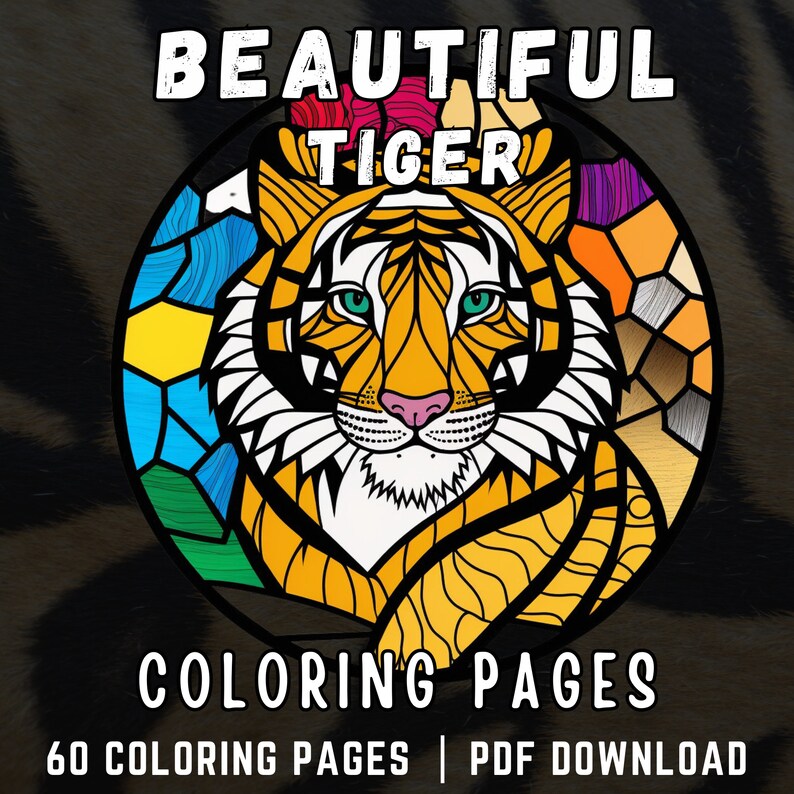 Tiger Coloring Book Pages for Tiger Enthusiasts for Kids - Etsy