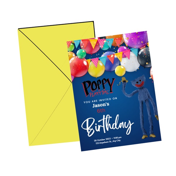 Poppy Playtime Party Invitation - Etsy