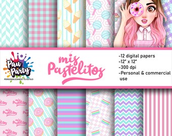 Clip Art: Assorted Patterns-orange & White 18 Digital Papers - Etsy