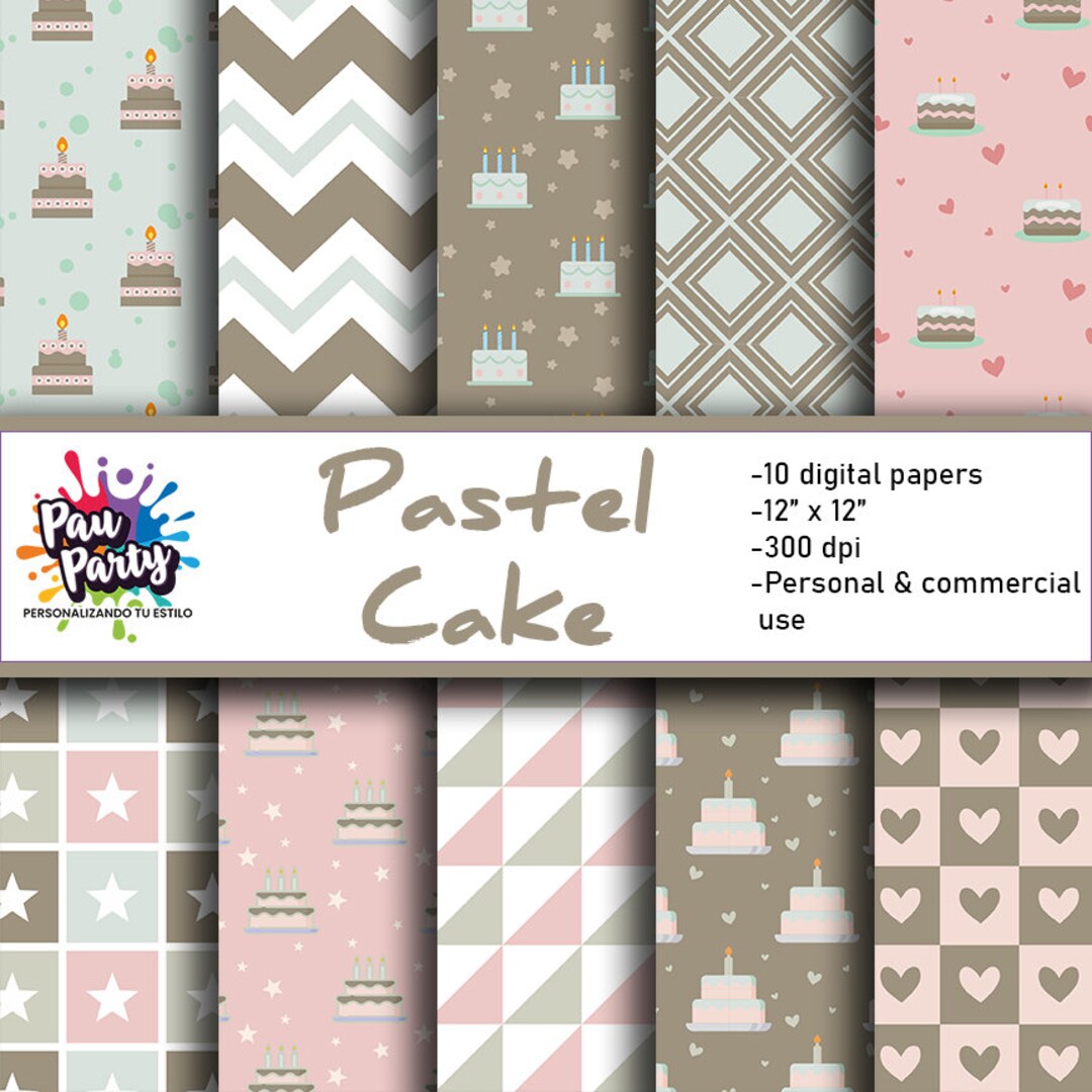 Cake Cake Digital Paper - Etsy