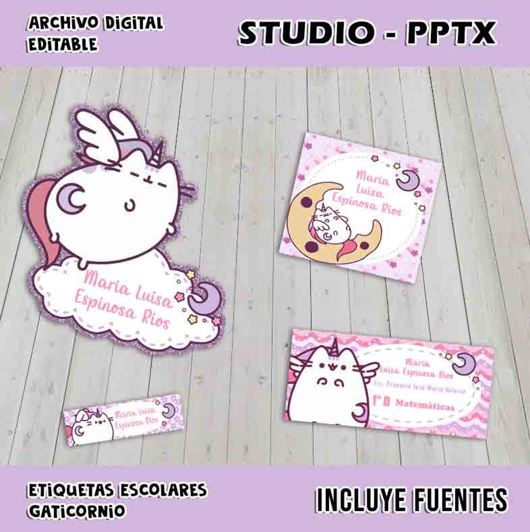 Kittencorn School Labels - Etsy