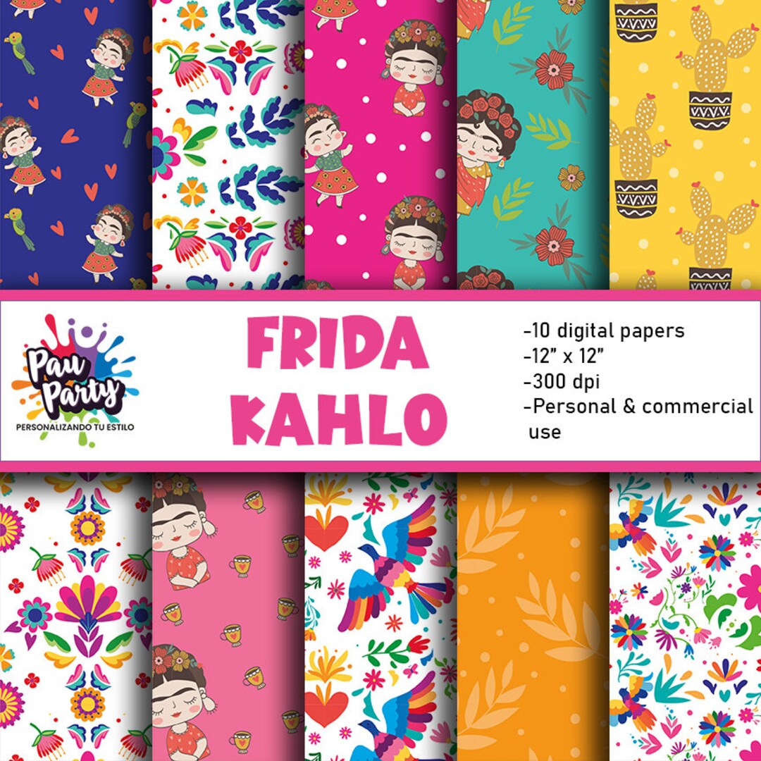 Frida Kahlo Digital Papers - Etsy