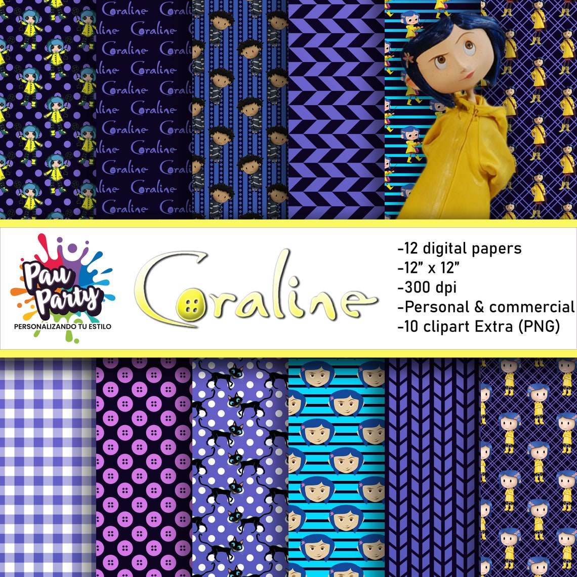 Coraline Digital Paper - Etsy
