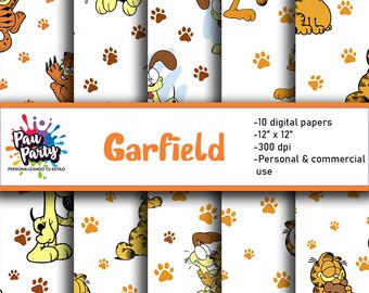 Clip Art: Assorted Patterns-orange & White 18 Digital Papers - Etsy