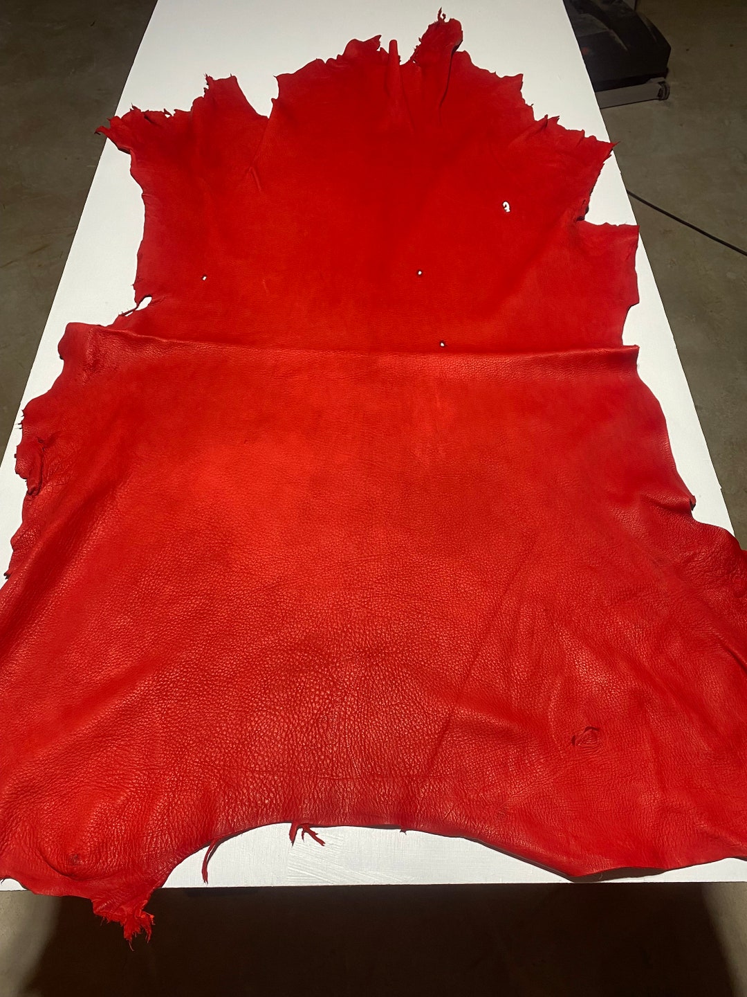 Deerskin Leather 11.00 Sq Ft Red Color 3oz Leather Soft and - Etsy