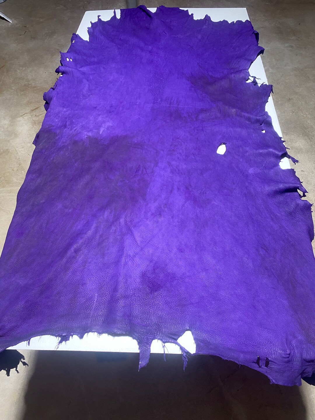Deerskin Leather, 16.50 Sq Ft, Purple Color, 3oz Leather Soft and ...