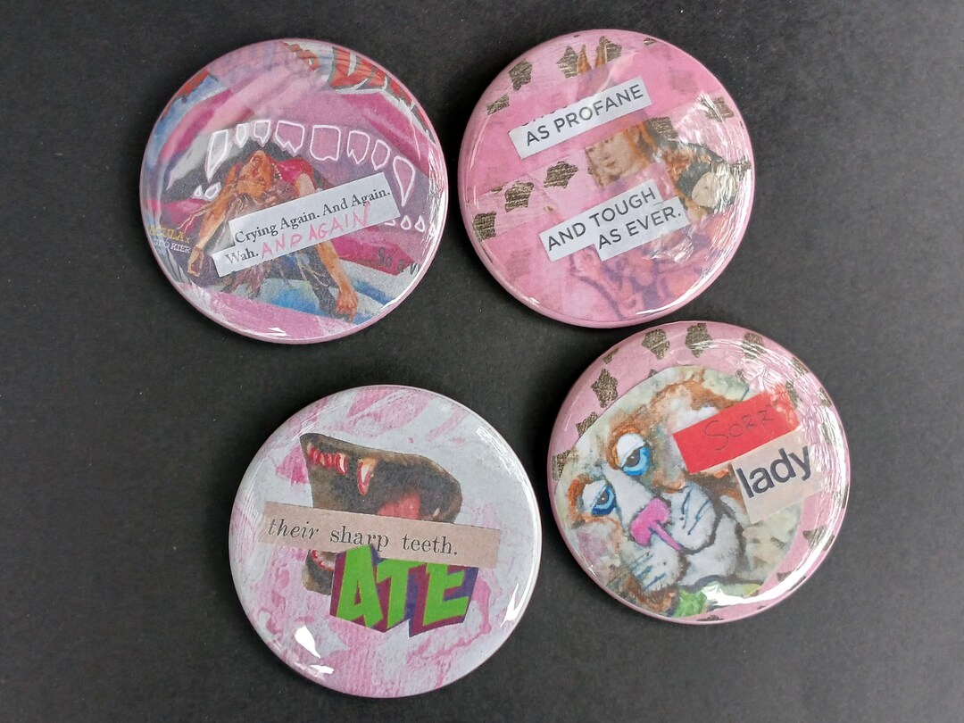Collage Pinback Buttons - Set B - Etsy