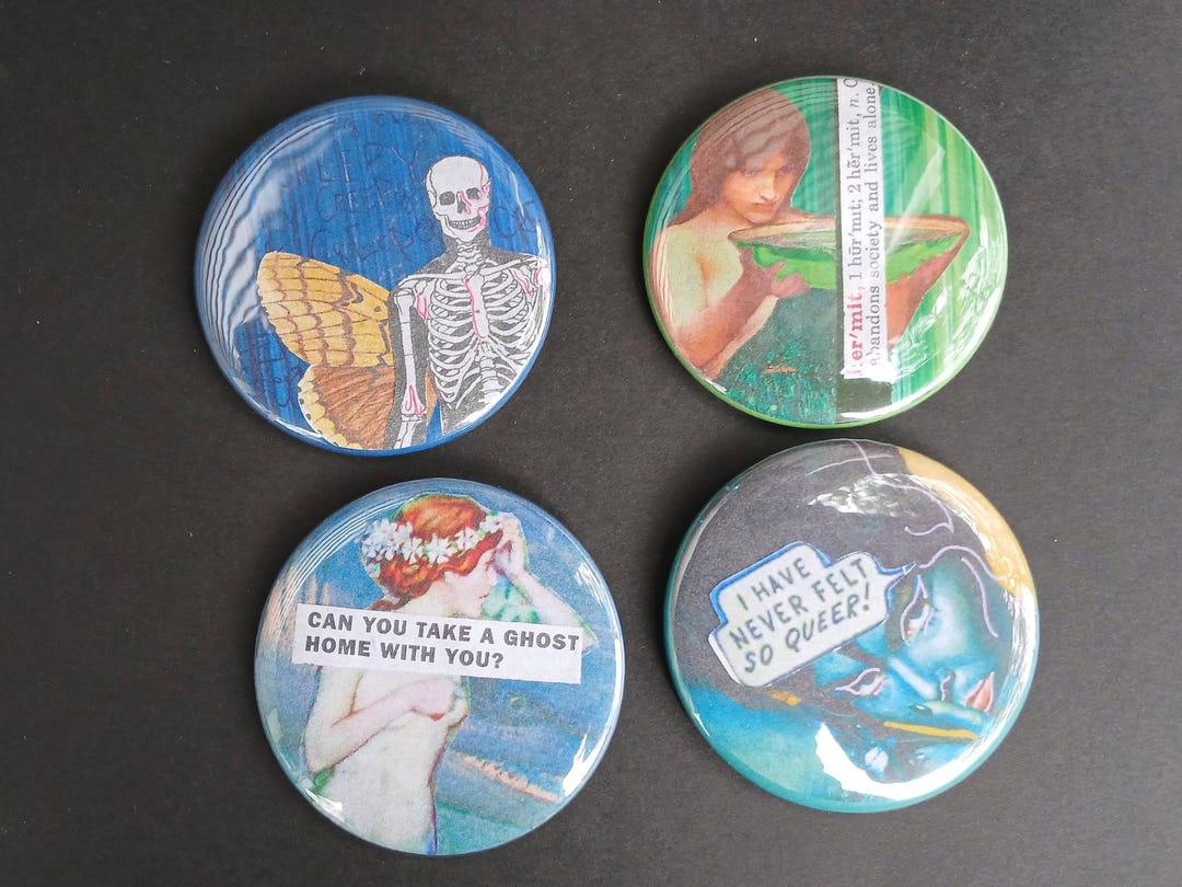 Collage Pinback Buttons - Set C - Etsy