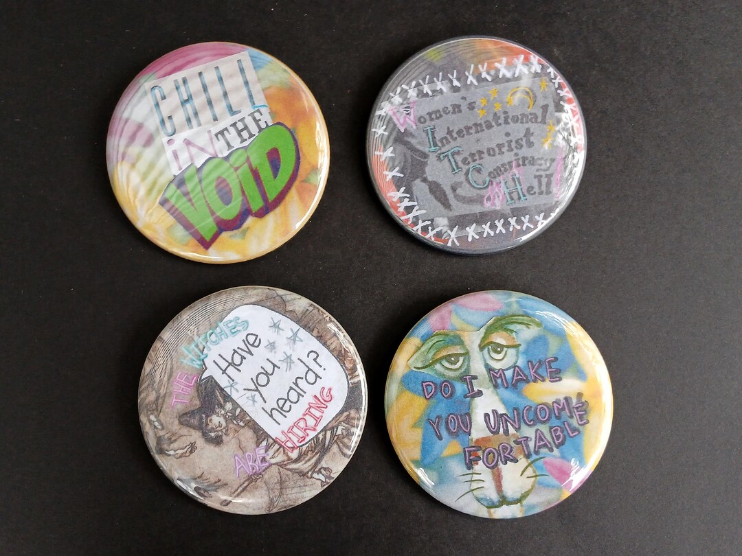 Collage Pinback Buttons - Set D - Etsy