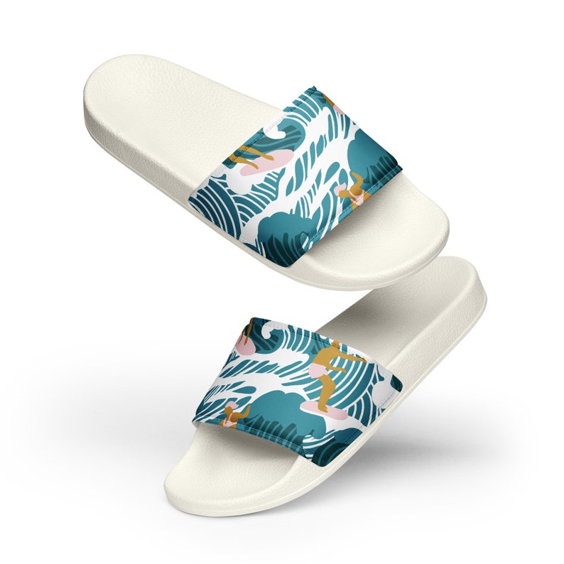 Men's Holiday Slides: Beach Wear With Surfer Design - Etsy
