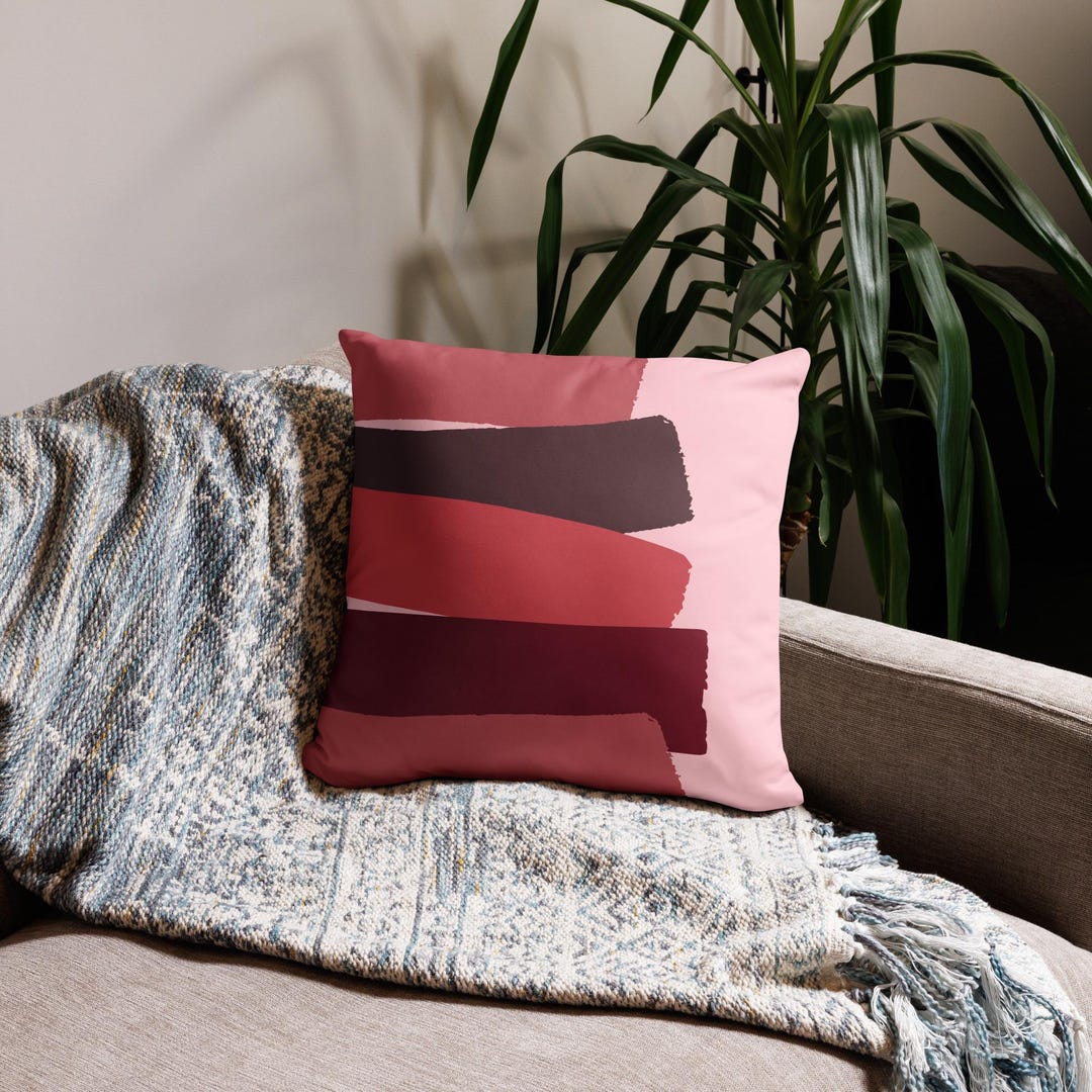 Basic Abstract Line Art Pillow - Modern and Cozy Accent for Sofas or ...