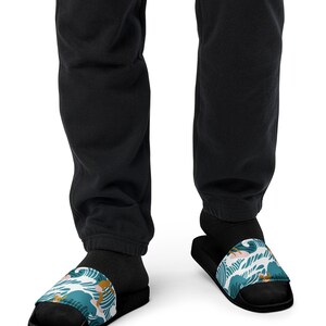 Men's Holiday Slides: Beach Wear With Surfer Design - Etsy