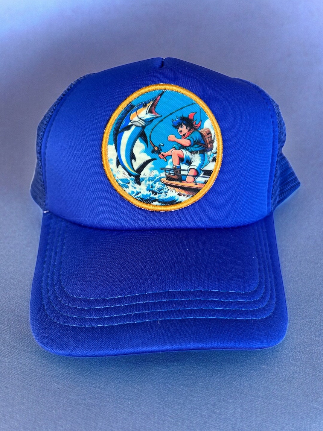 Retro Anime Marlin Trucker Hat - Etsy