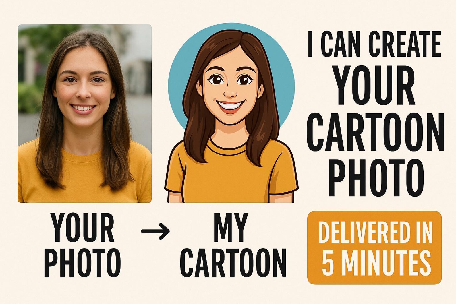Custom Cartoon Portrait From Your Photo | Fast 5 Minute Digital Drawing ...