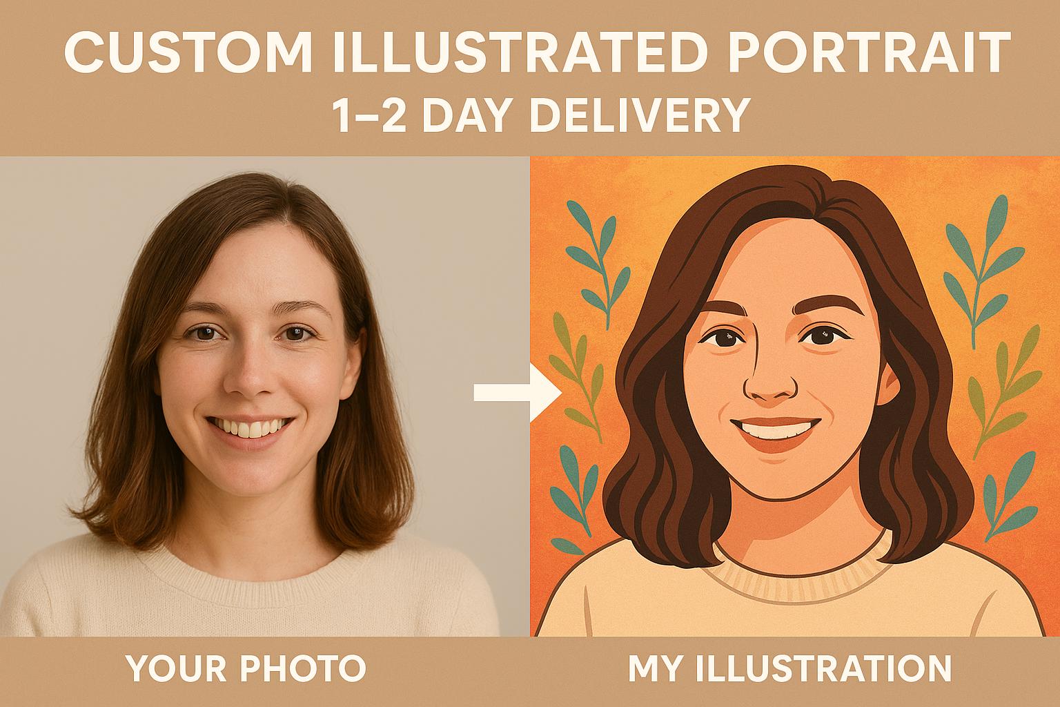 Custom Cartoon Portrait From Your Photo | Fast 5 Minute Digital Drawing ...