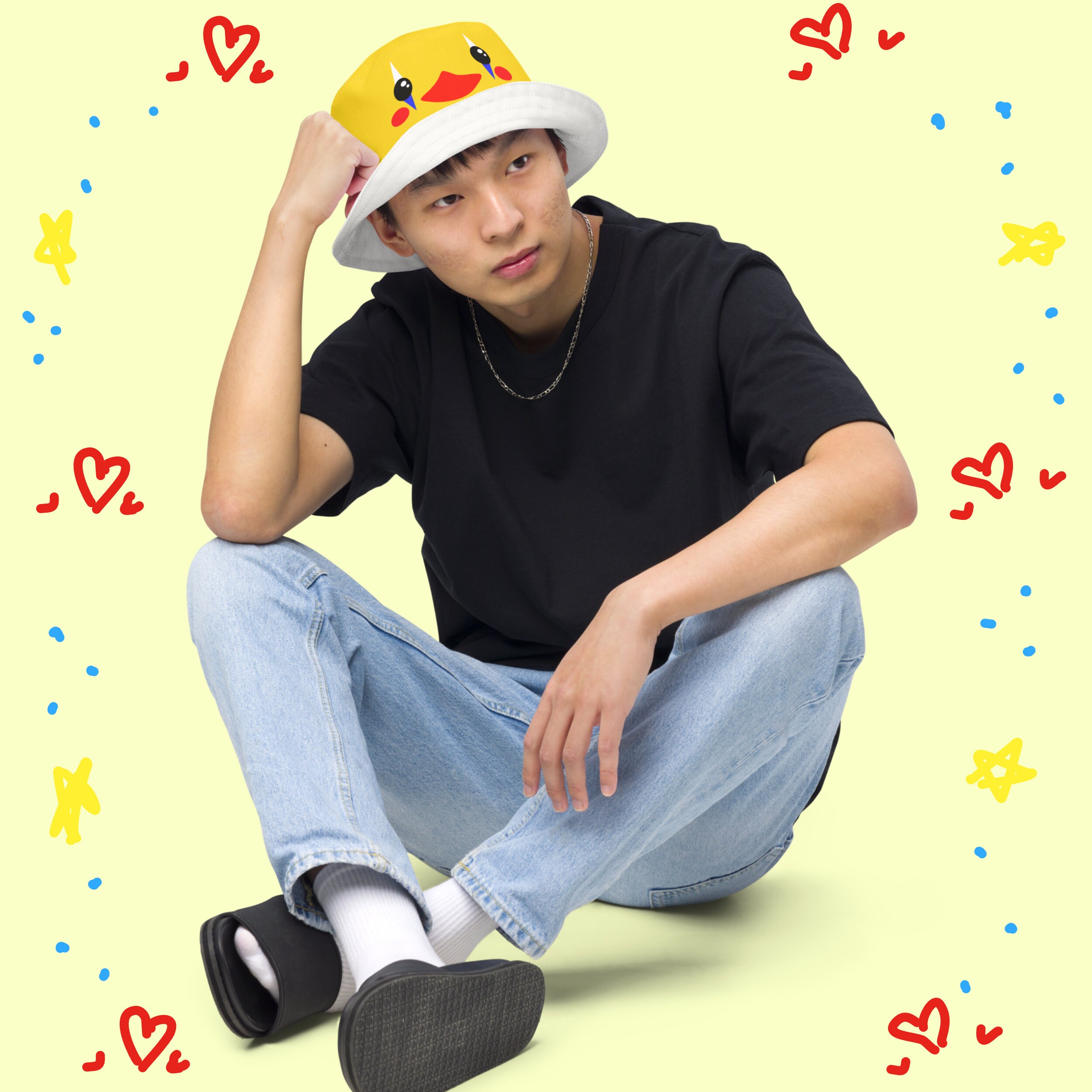 Clown Duck AND Goose Reversible Bucket Hat // Clowncore - Etsy