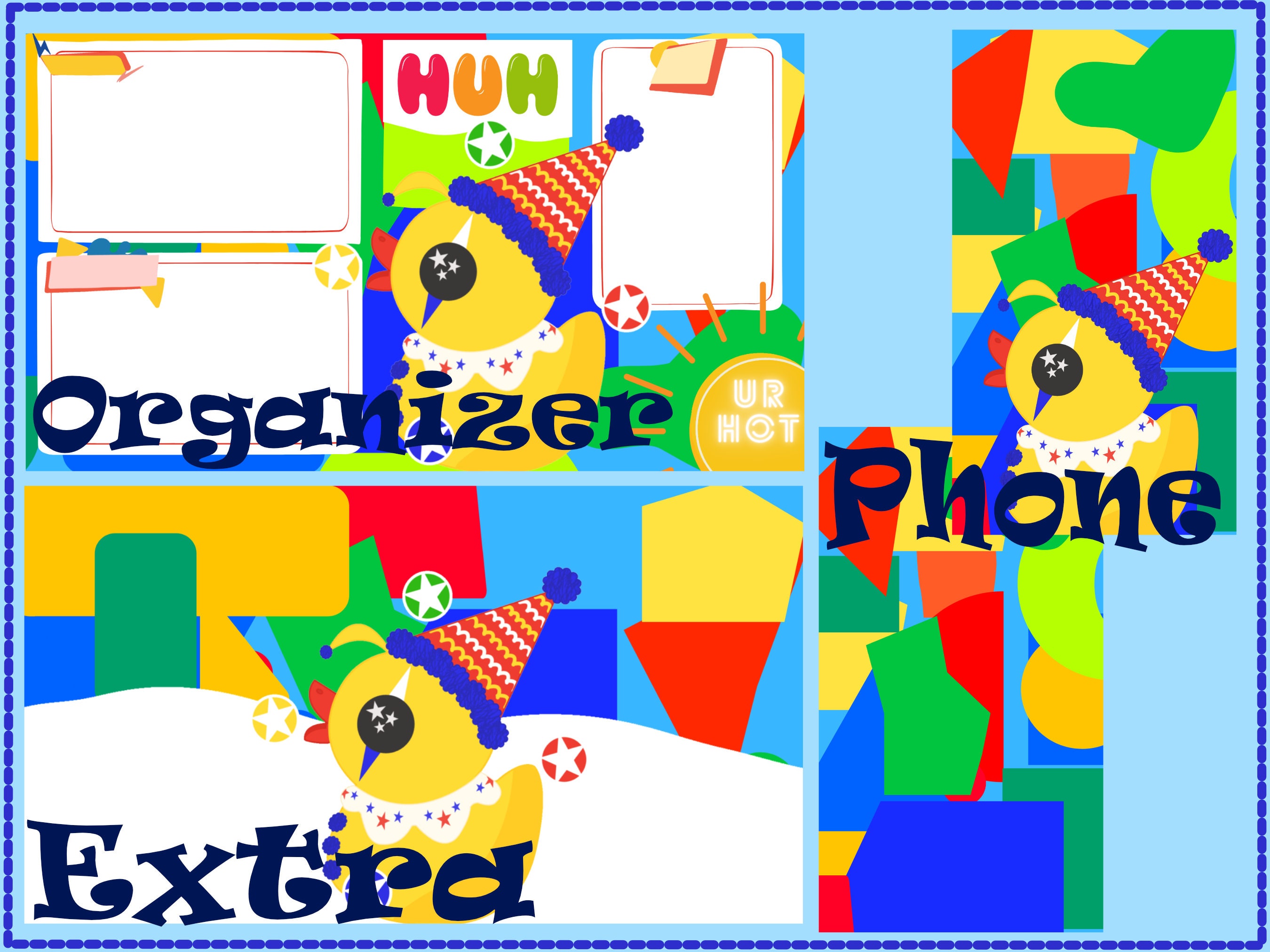 Animated Desktop Organizer Wallpaper Set // Clowncore Kidcore Aesthetic ...