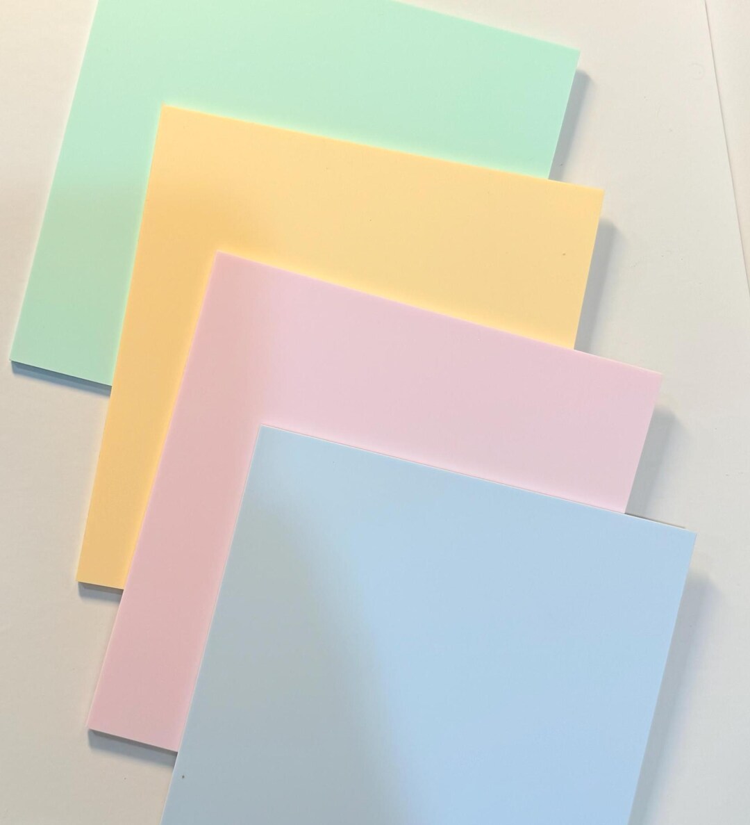 Pastel Cast Acrylic Sheets 1/8" Laser Ready Glowforge Aeon Xtool, Easter Spring, 6" Squares X 4 ...