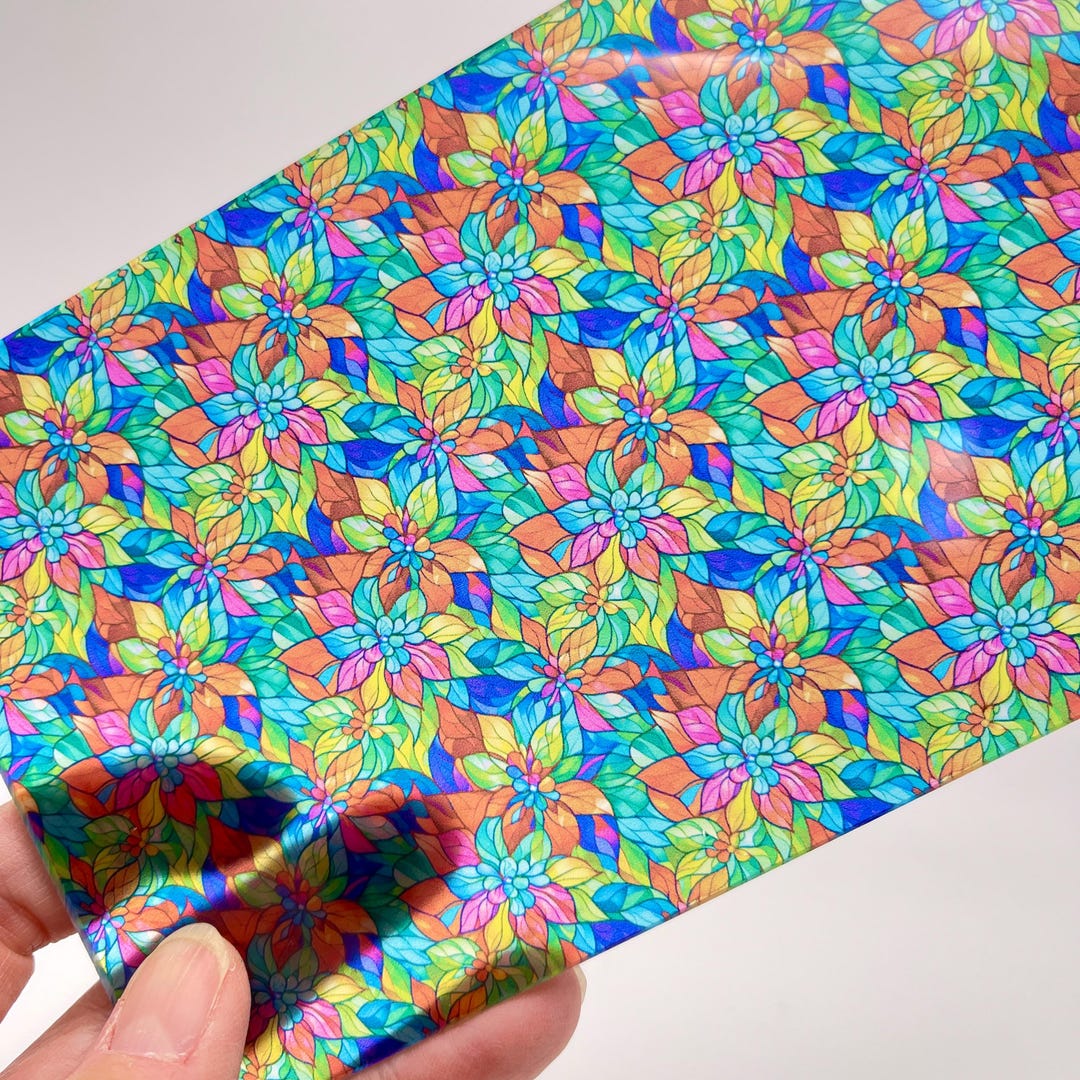 Stained Glass Acrylic Sheet, Leaves Transparent Acrylic, Patterned ...