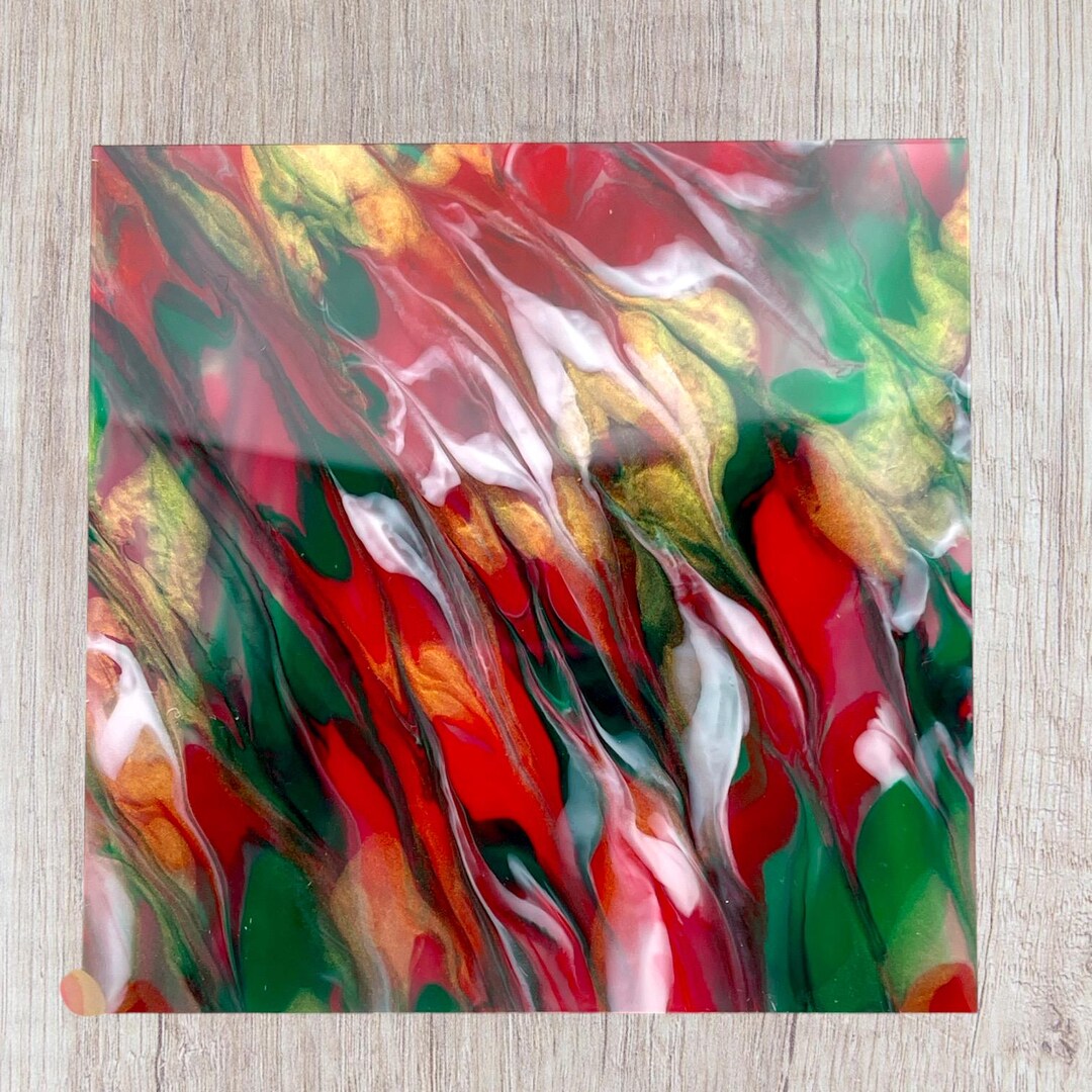 Christmas Marble Swirl Cast Acrylic Sheet Earrings Jewelry for Lasers Glowforge Xtool Aeon Boss ...