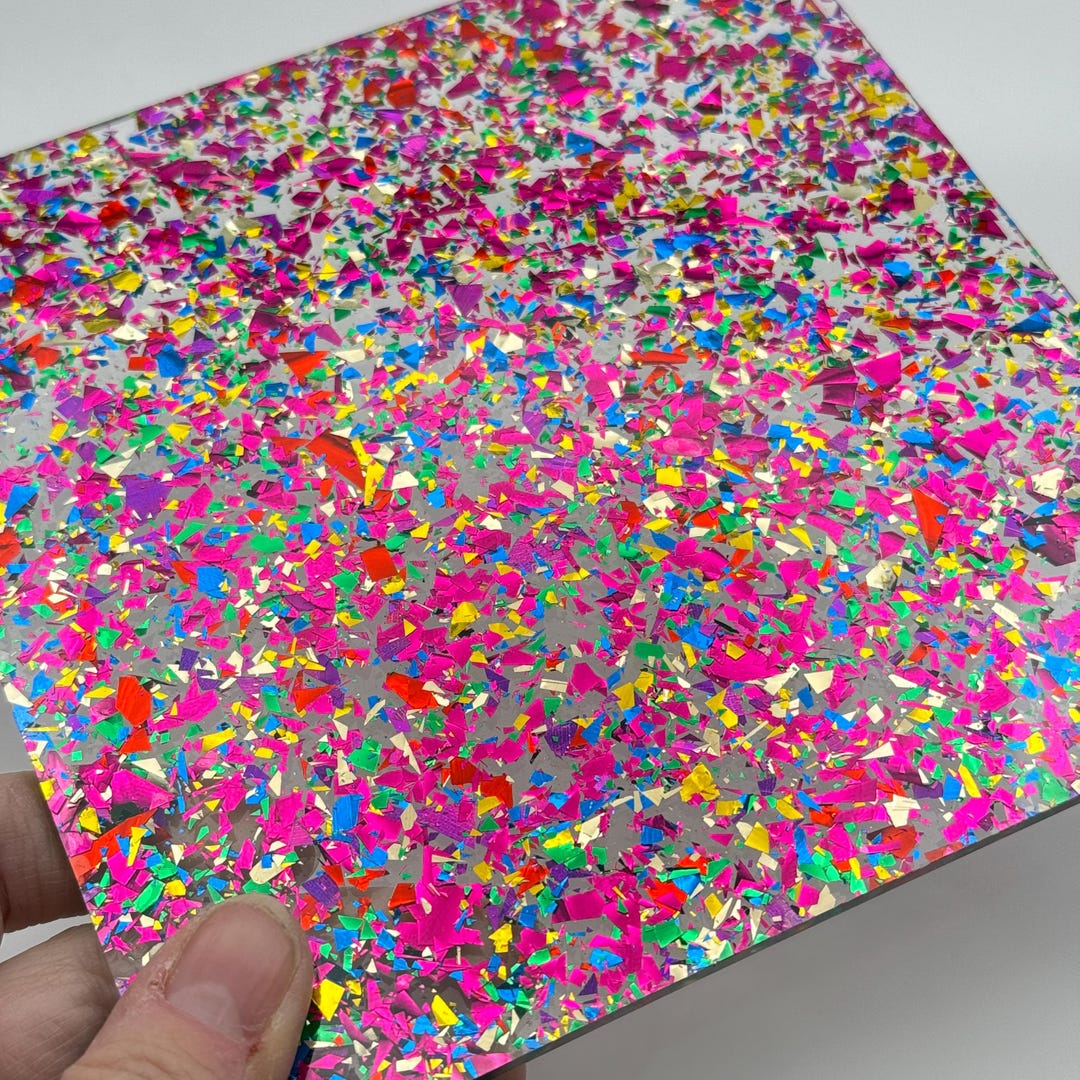 Sparkly Flake Glitter Cast Acrylic Sheet | Earrings Jewelry for Lasers Glowforge Xtool Aeon - Etsy
