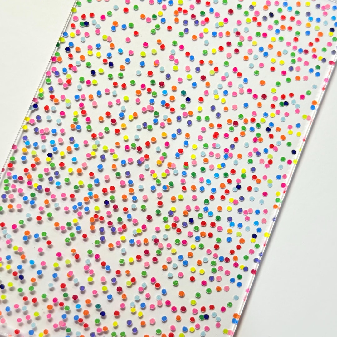 Patterned Clear Acrylic Sheet, Polka Dot, Confetti, Two Sided UV ...