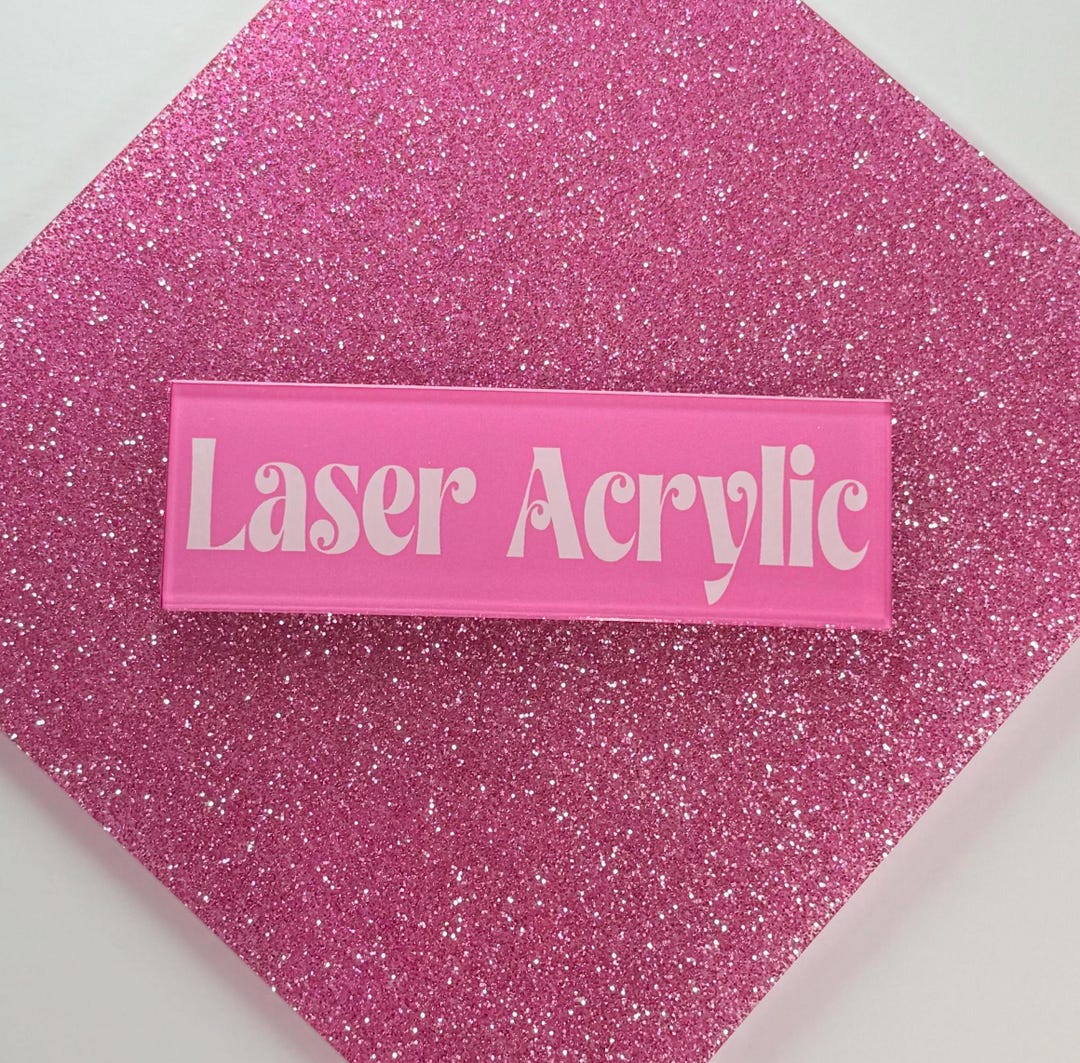 Pink Glitter Cast Acrylic Sheet | Earrings Jewelry for Lasers | Glowforge Xtool Aeon Boss - Etsy