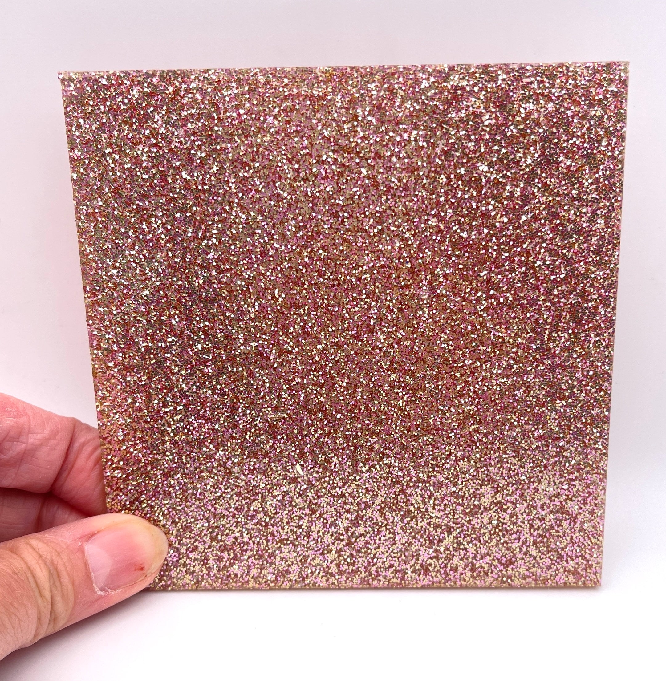 4” Square Glitter Cast Acrylic 1/8" for Laser Cutting - Etsy