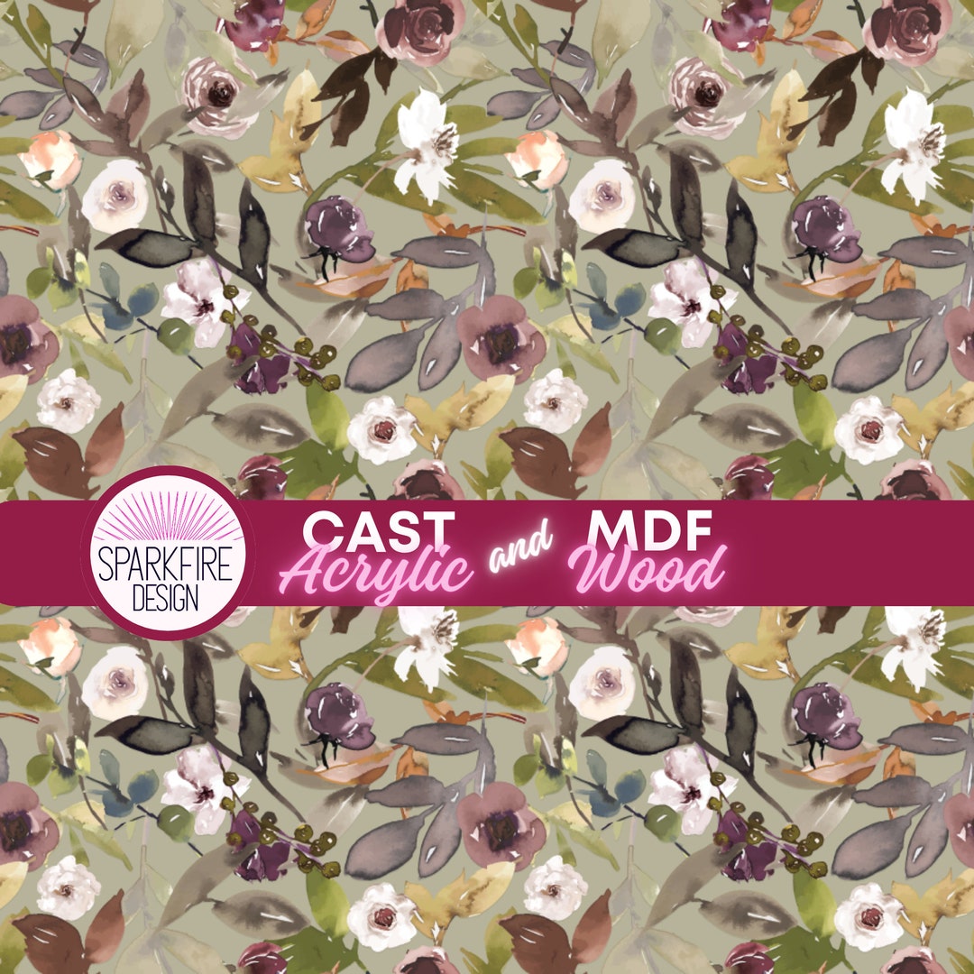 Patterned Acrylic Sheet, Floral Laser Acrylic, Acrylic for Lasers - Etsy