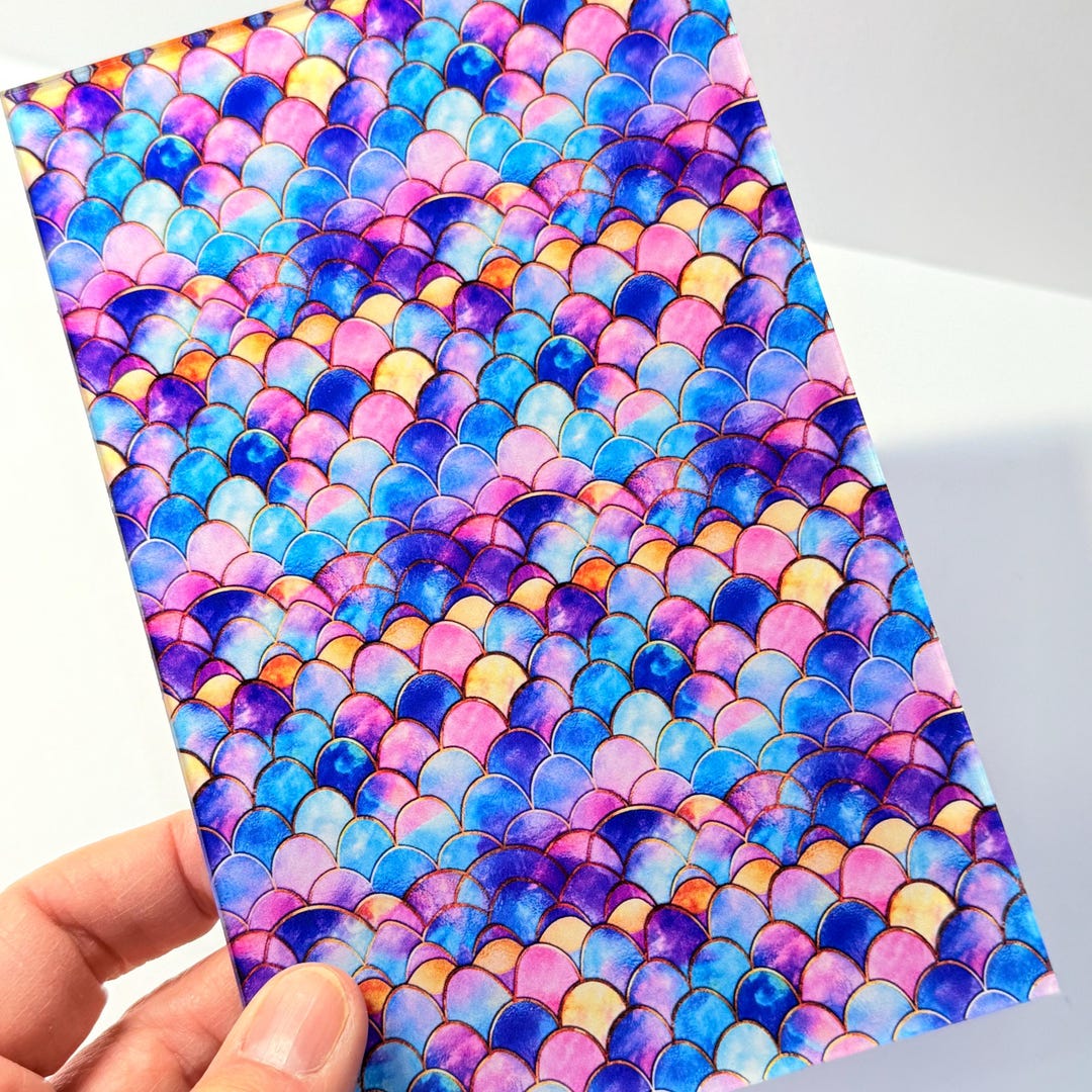 Mermaid Acrylic Sheet, Mermaid Scales, Two Sided UV Printed, Acrylic ...
