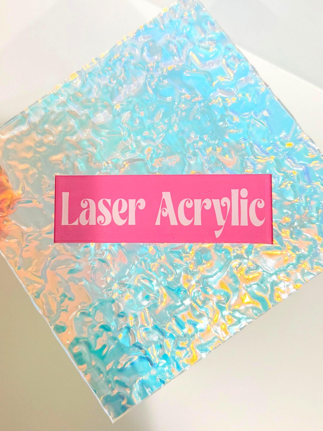 Ripple Clear Iridescent Cast Acrylic for Lasers and Jewelry or Earrings ...
