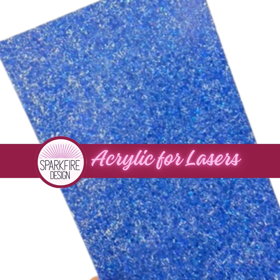 Blue Holographic Glitter Cast Acrylic Sheet | 6"x9" for Earrings ...