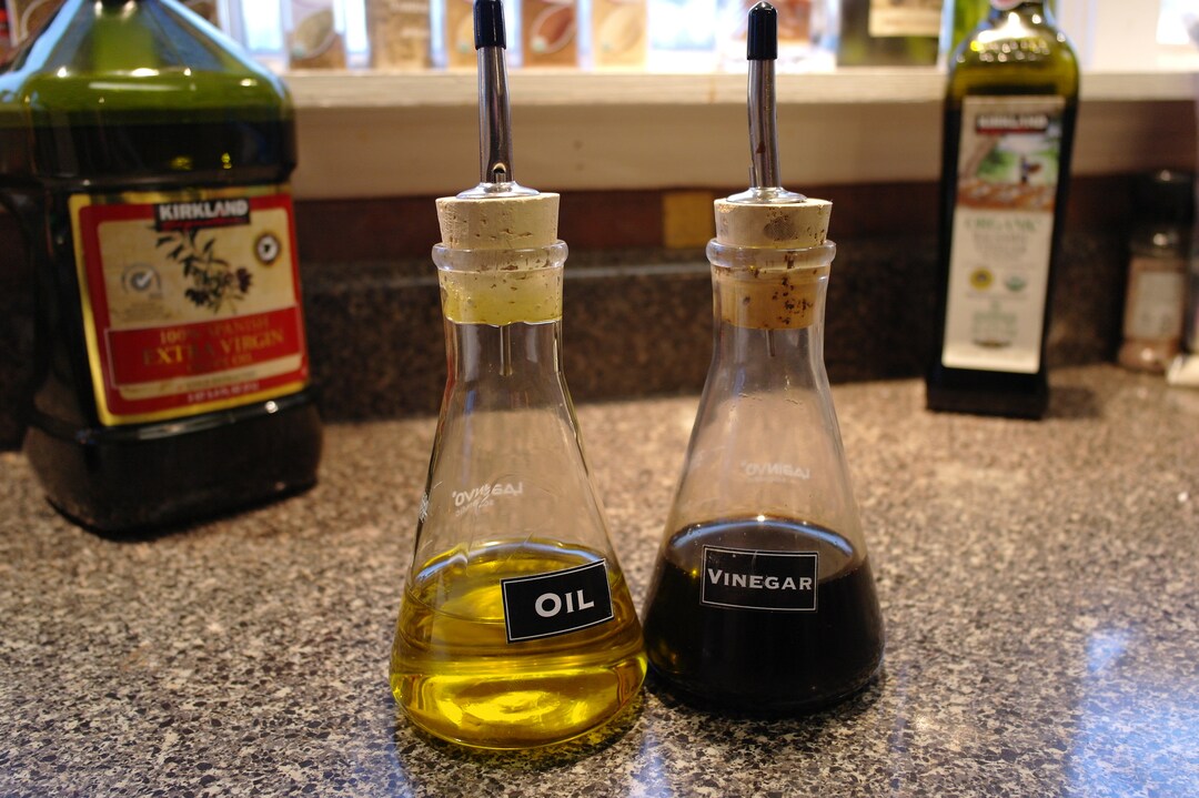 Oil and Vinegar Flasks - Etsy