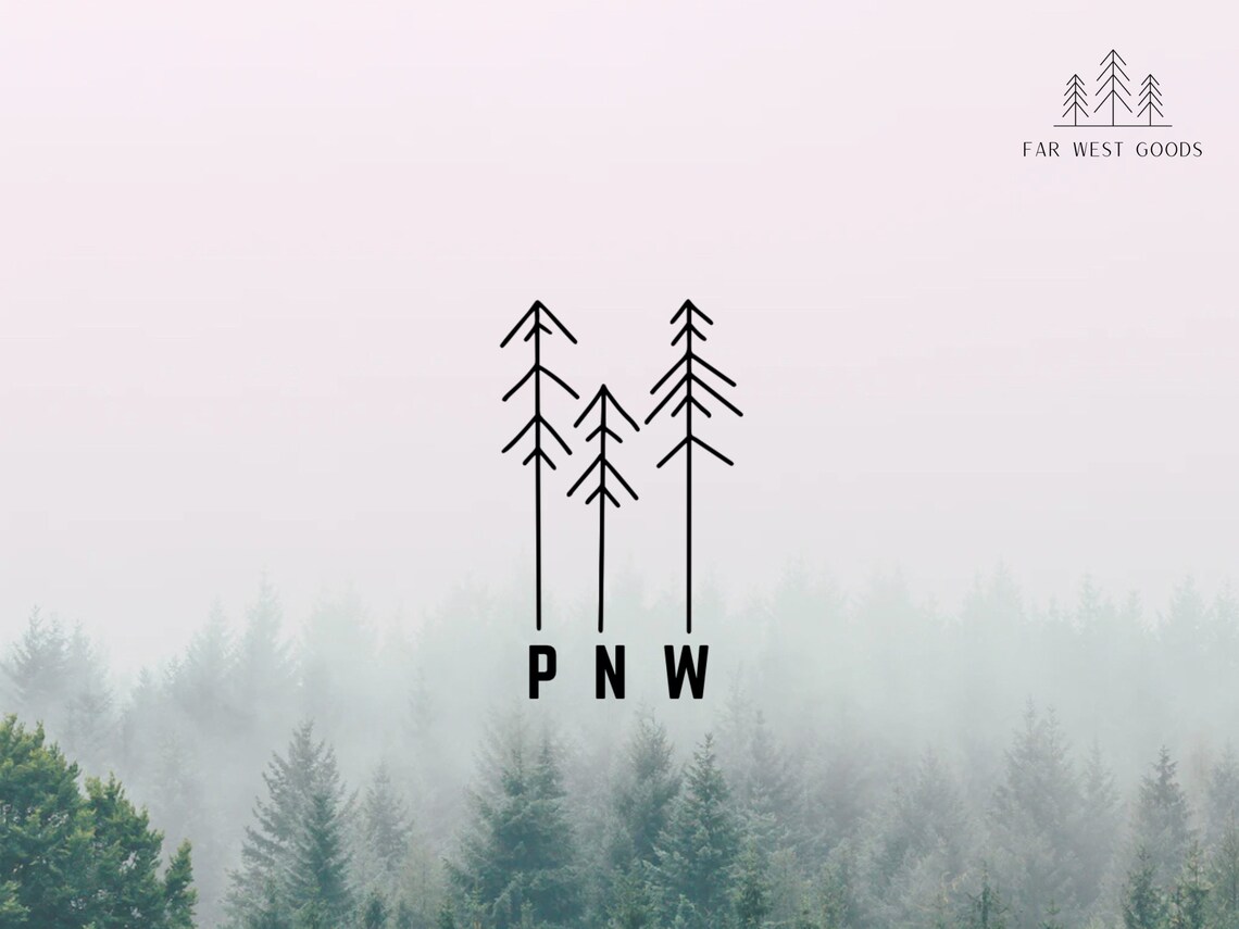 PNW Vinyl Decal - Pacific Northwest - Pine Tree - Car - Laptop ...