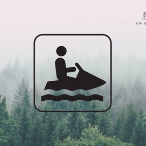Personal Watercraft Decal, National Parks Symbol, Recreation Icon, Car ...