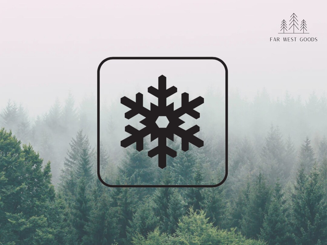 Snowflake Decal, National Parks Symbol, Recreation Icon, Car Decal ...