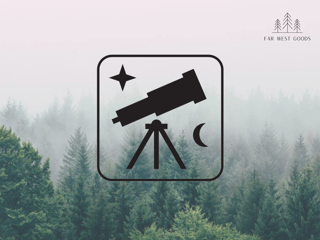 Star Gazing Decal, National Parks Symbol, Recreation Icon, Car Decal ...