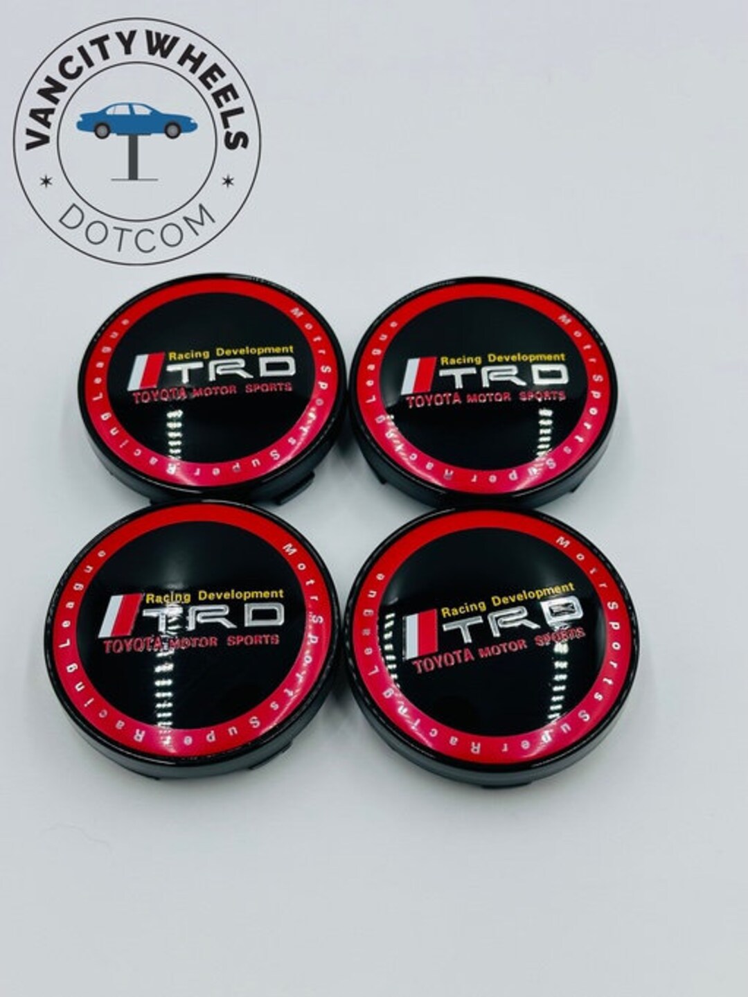 4pcs 60MM Black/red Color Toyota TRD Logo Car Wheel Center Cap Cover ...