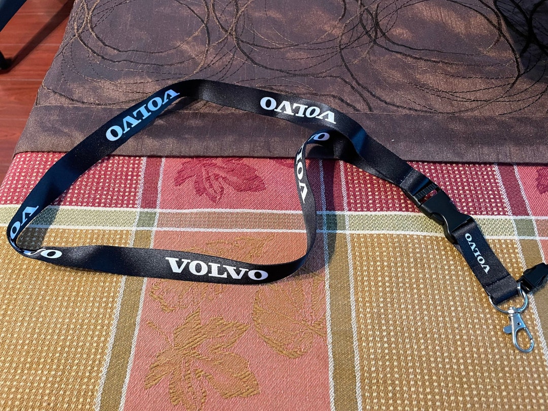 VOLVO Logo Emblem Nameplate Black Lanyard for Keys ID Card Badge ...