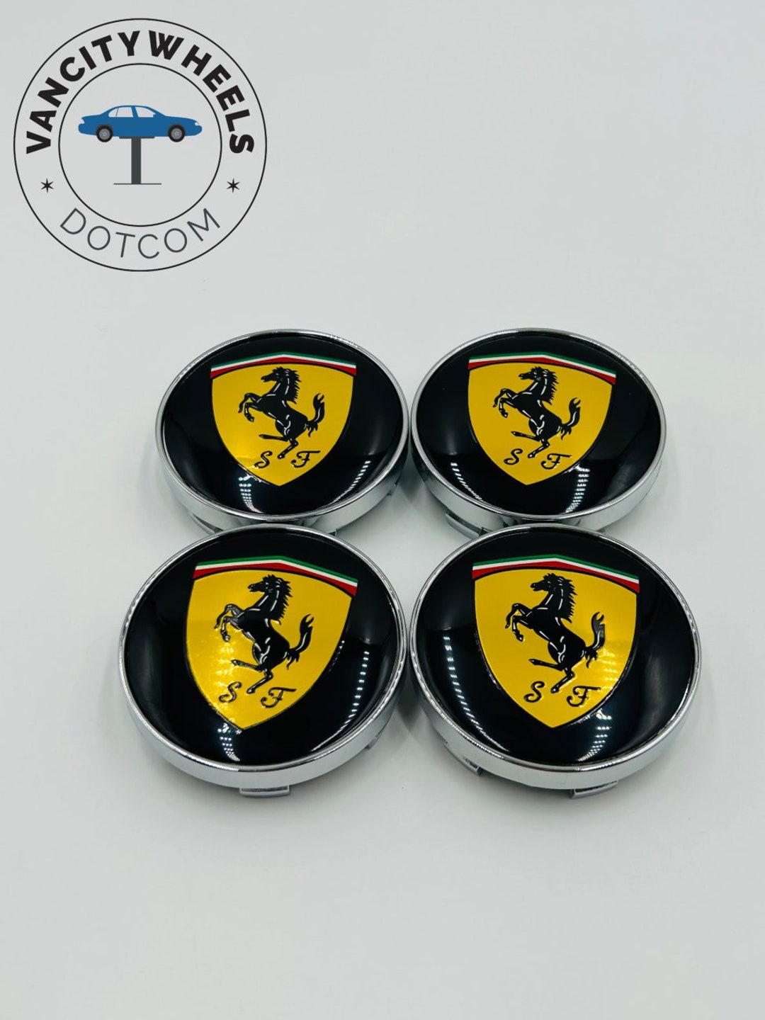 4pcs 60MM Alloy Yellow/black Color Ferrari Logo Car Wheel - Etsy