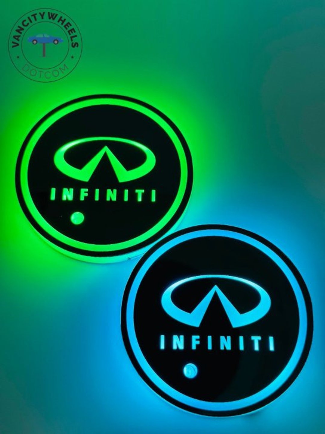 2pcs Infiniti Led Cup Holder Lights Car Coaster 7 Colors - Etsy