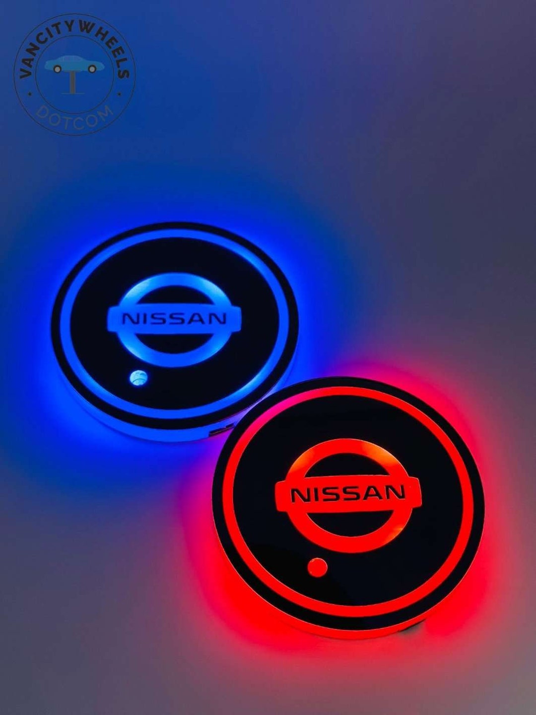 2pcs Nissan Led Cup Holder Lights 2 Pieces Car Coaster 7 Colors USB ...