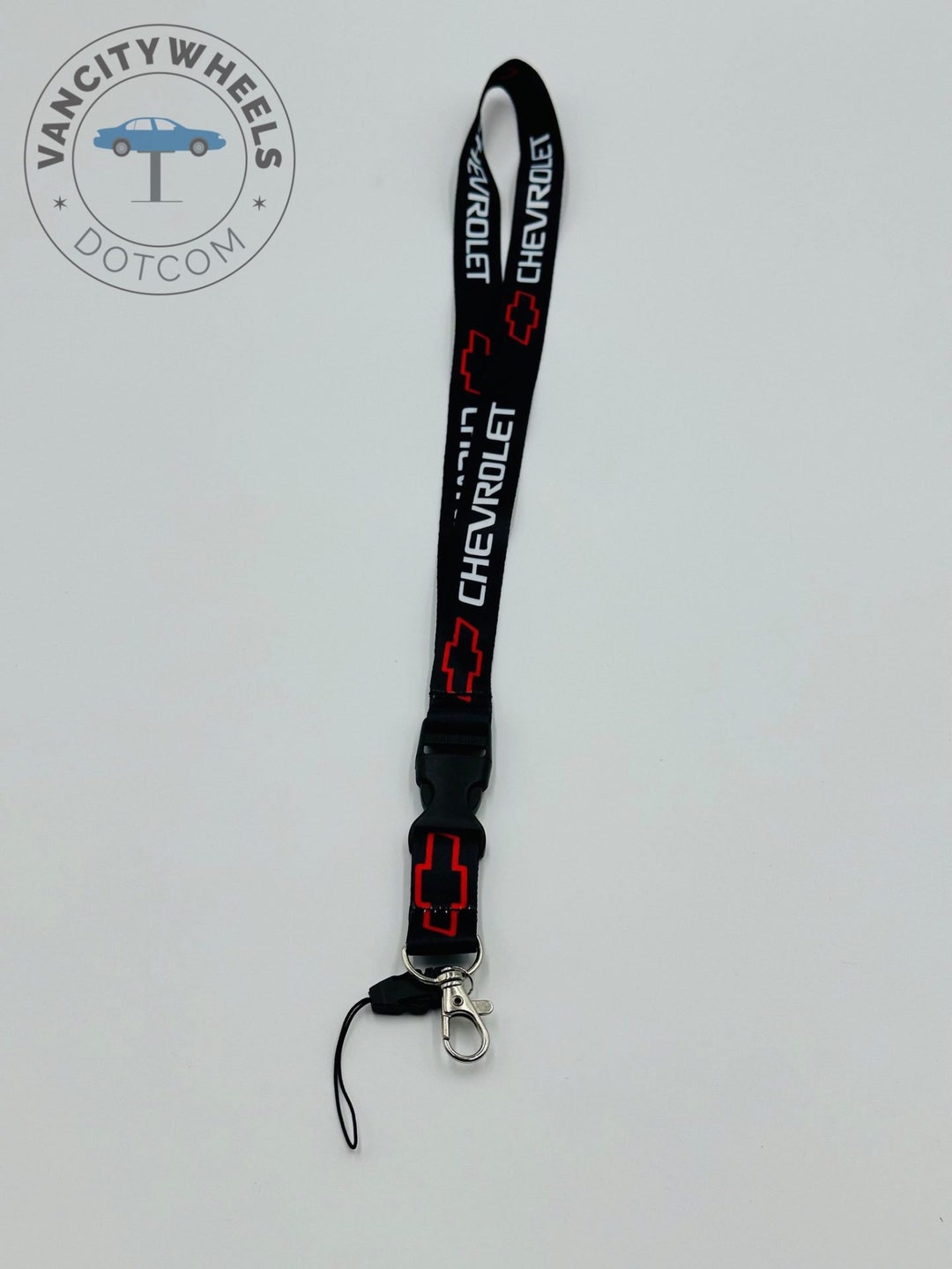 Chevrolet Logo Emblem Nameplate, Black Chevrolet Lanyard for Keys ID ...
