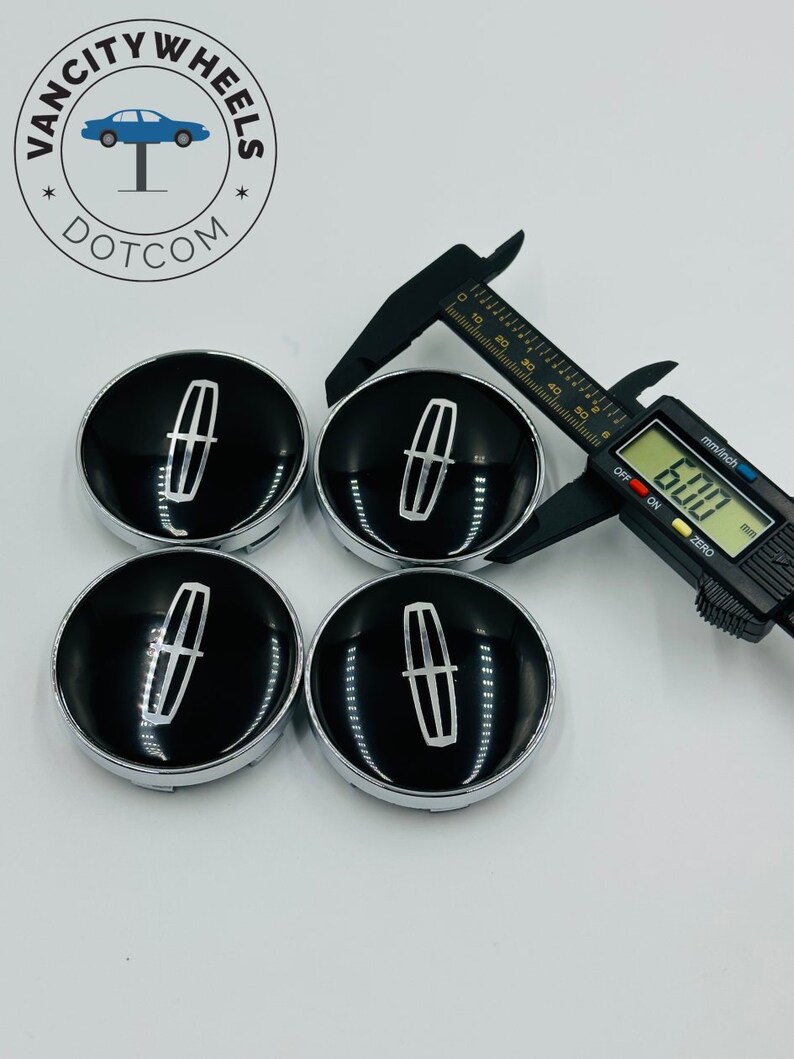 4pcs 60MM Black Color Lincoln Logo Car Wheel Center Cap Cover Emblem ...