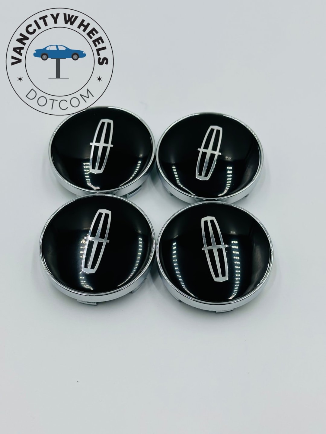 4pcs 60MM Black Color Lincoln Logo Car Wheel Center Cap Cover Emblem ...