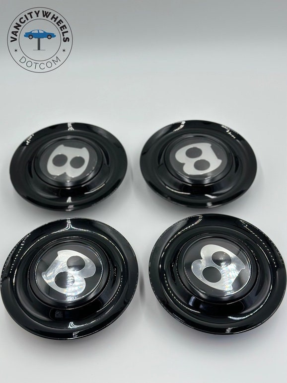 Bentley Logo Floating Caps in Black Color, Black Floating Wheel Center Caps for Bentley 183mm 7 ...